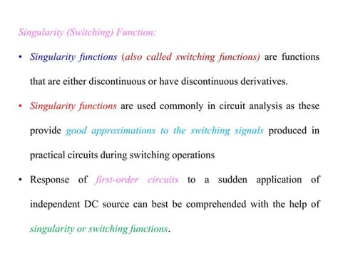First Order Circuits Linear Circuit Analysis PDF