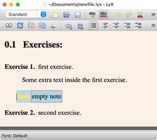 Create A List Of Exercises Or Any Other Theorem Environment In LyX TeX LaTeX Stack Exchange