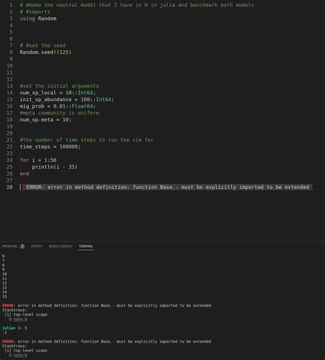 Julia Subtraction Broken In Visual Studio Code Always Returns 10