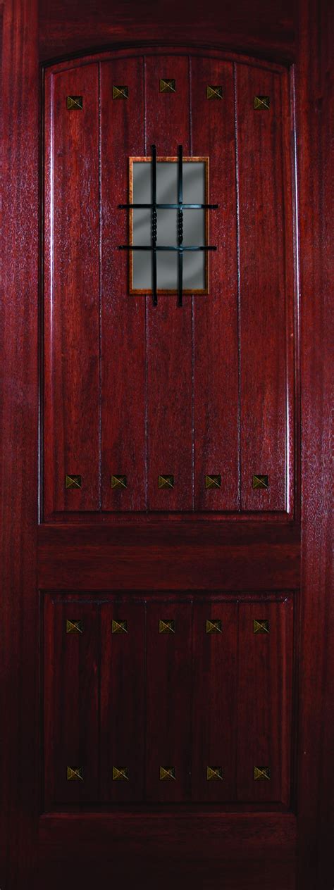 3080 Mahogany Ld3080v 2 Panel Vgroove With Madrid Speakeasy And Clavos
