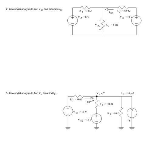 solved 2 use nodal analysis to tina vr3 and then find ir2