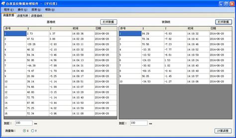平行度测量数据分析软件包