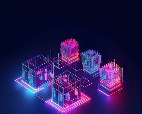 Microchip Processor With Light Effects Cybernetic System Upgrade Repair Of Desktop Computers