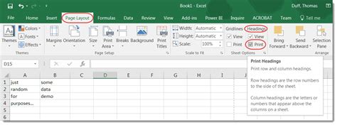 Printing The Row Letters And Column Numbers On An Excel Spreadsheet One Minute Office Magic