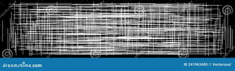 Grid Mesh Of Random Lines Reticle Grating Crosshatch Pattern Texture Intersecting Lines