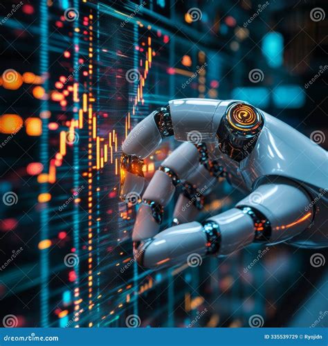 Robot Trading Stock Illustration Illustration Of Artificial 335539729