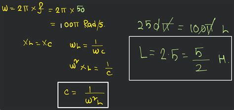 In An Ac Circuit An Inductor A Capacitor And A Resistor Are Connected I