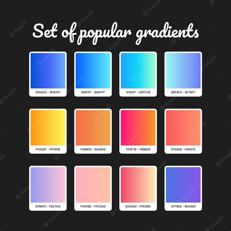 Premium Vector Popular Gradient Set Colorful Gradient Background