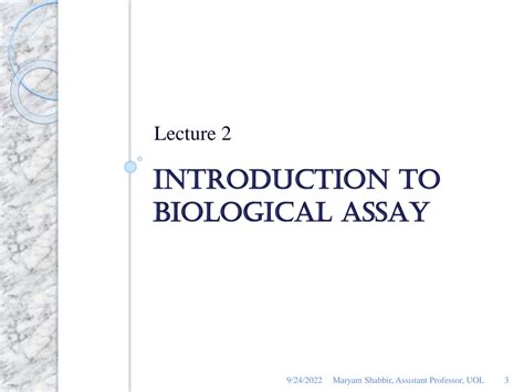 Solution Biological Assay Introduction Complete Studypool