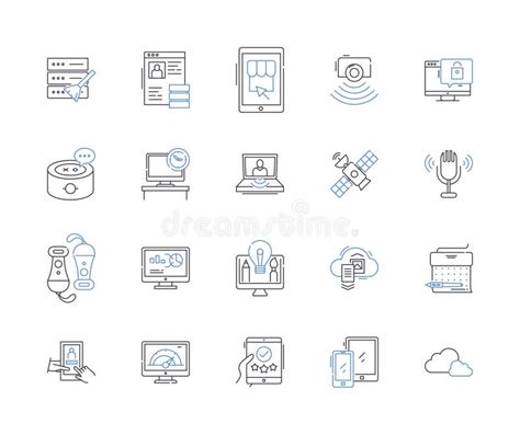 Deep Learning Outline Icons Collection Deep Learning Neural
