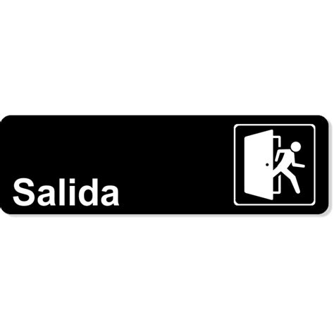 Spanish Exit Icon Sign Custom Sohs