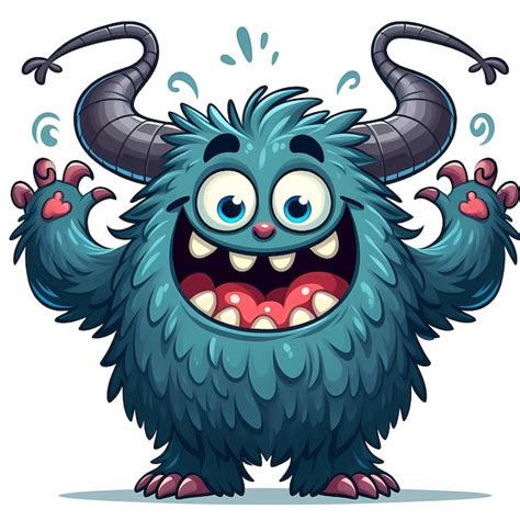 Una Imagen De Dibujos Animados De Un Monstruo Con La Palabra Monstruo