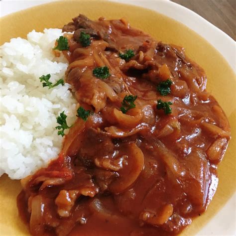 Japanese Hayashi Rice Beef Stew Over Rice No Roux Needed