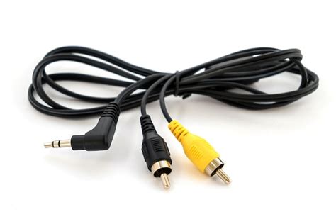 Premium Photo Av Cables Mini Jack Rca Yellow And Black