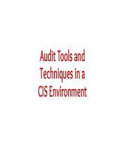 Computer Assisted Audit Tools And Techniques Pptx Pdf Audit Tools And Techniques In A CIS
