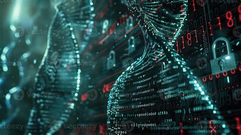 Abstract Representation Of Digital Data Security With Flowing Code And Padlocks In A Futuristic
