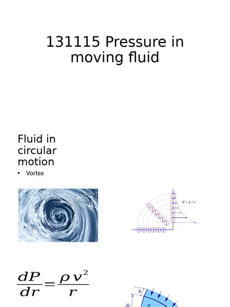 Pressure In Moving Fluid Pdf Fluid Dynamics Pressure