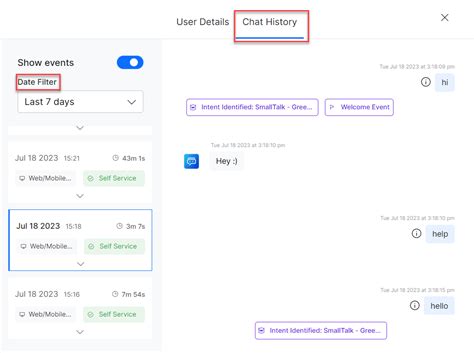 Conversations History Koreai Documentation V101