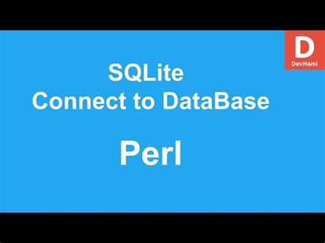 Learn Perl Connect To SQLite Database Mind Luster