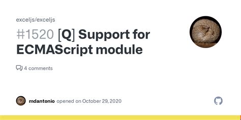 Q Support For ECMAScript Module Issue 1520 Exceljs Exceljs GitHub