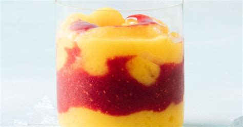Mango And Raspberry Swirl Slushie