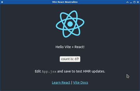 Github Frokk Vite React Neutralino Neutralino Template With React As Frontend Framework And