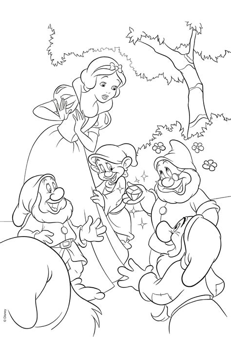 Раскраска Белоснежка 69 фото