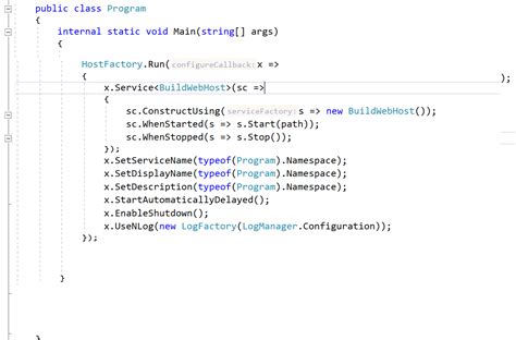 question aspnetcore run as topshelf windows service · issue 539