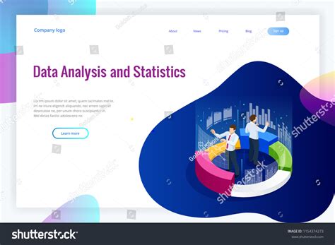 Isometric Web Banner Data Analysis Statistics Stock Vector Royalty Free 1154374273 Shutterstock
