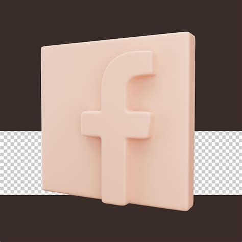 Premium Psd Facebook 3d Logo Matte Stylish Render