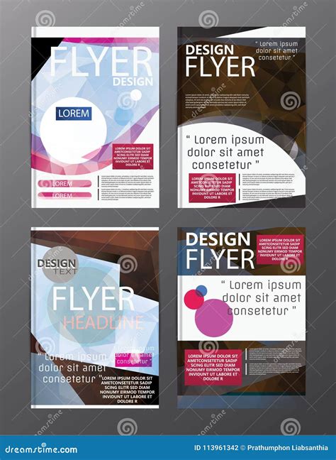 Polygon Modern Brochure Layout Design Templateflyer Leaflet Cover