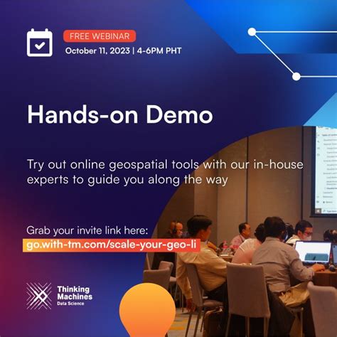 Free Webinar On Geospatial Analytics Thinking Machines Data Science Posted On The Topic Linkedin