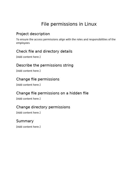 File Permissions In Linux Pdf