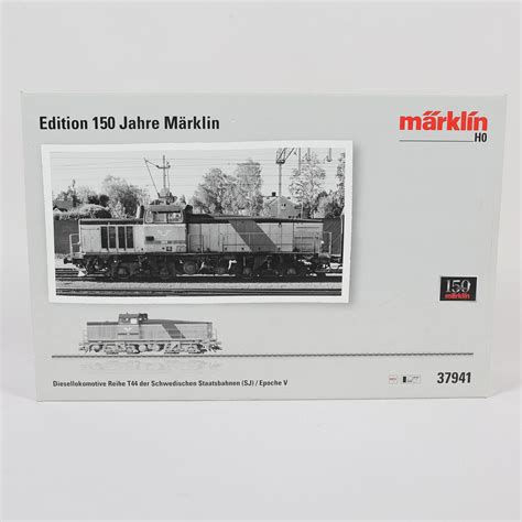 MÄrklin Sj Diesellok T44 37941 Med Monter I Originalkartong