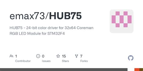 Github Emax73 Hub75 Hub75 24 Bit Color Driver For 32x64 Coreman Rgb Led Module For Stm32f4