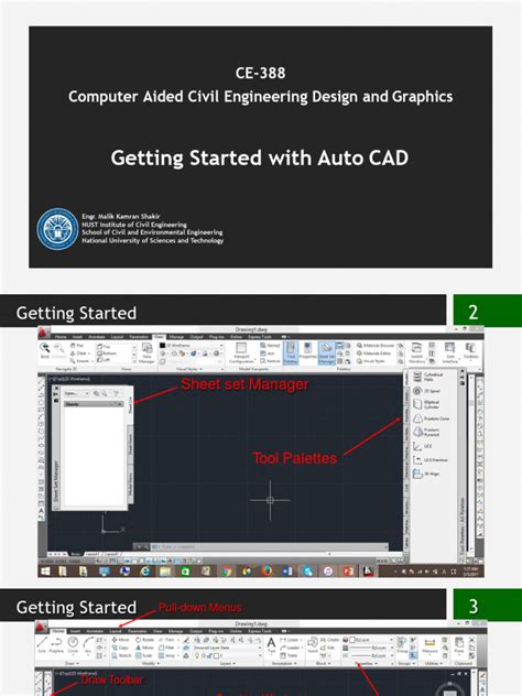 Lecture 1 Getting Started With Autocad Pdf Menu Computing Auto Cad