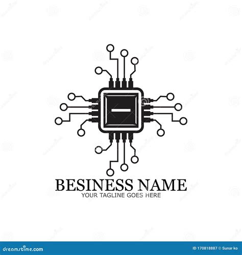 Cpu Processor Line Vector Icon For Websites And Mobile Flat Design Mini Cpu Icon Flat Style