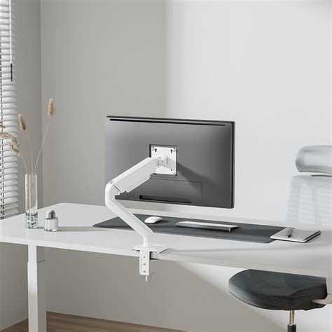 N112v 올화이트 싱글 책상 모니터암 브라켓 스탠드 모니터 거치대 엔산마운트