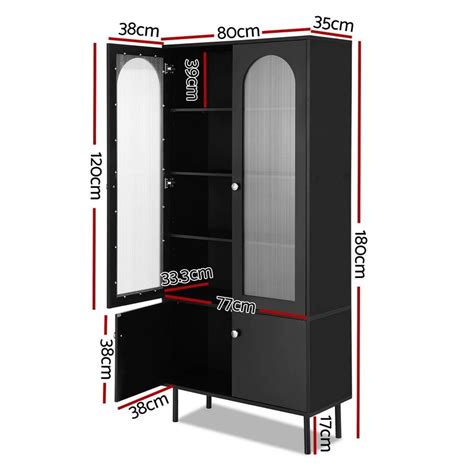 Artiss Buffet Sideboard Cupboard Cabinet Black Kmart