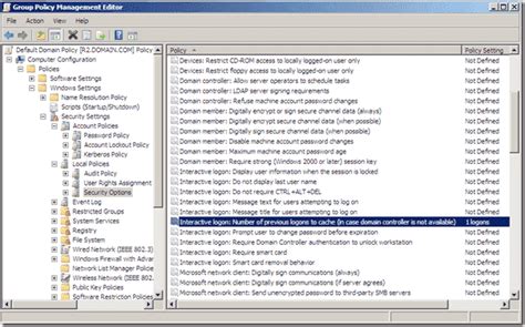 Cached Domain Logon Sysops