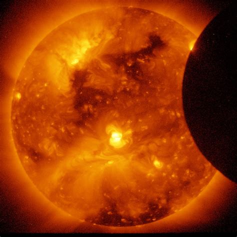 Solar Eclipse Beginning Nasa Hinode 010711 Editors Flickr