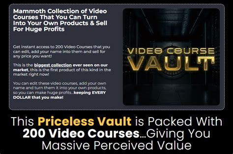 Video Course Vault Bundle Pack And Oto Review Download Now 200 Dfy Video Courses With Plr