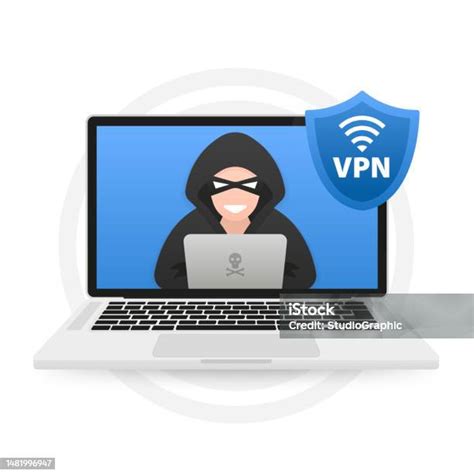 Vpn Protection Against Hacker Attacks Hacker Cybercriminal With A