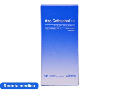 Azo Cefasabal Fenazopiridina 100 Mg Tabletas Recubiertas Caja 100 Un