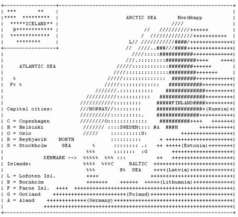 Ascii Map Color 2018