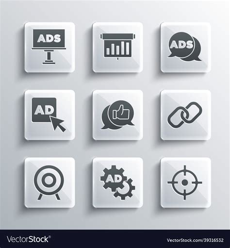 Set Advertising Target Sport Chain Link Royalty Free Vector