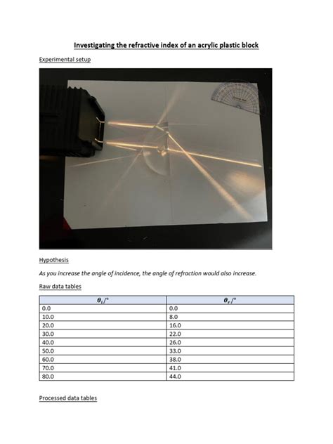 Physics Refractive Index Practical Pdf Accuracy And Precision