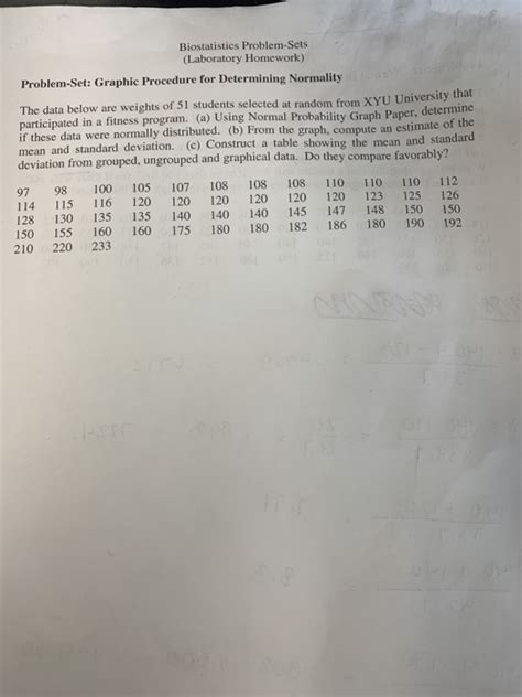 solved biostatistics problem sets laboratory homework