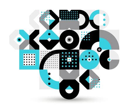 Trendy Geometric Vector Motif Abstract Geometry Modular Tiling Composition Wallpaper 70s Retro