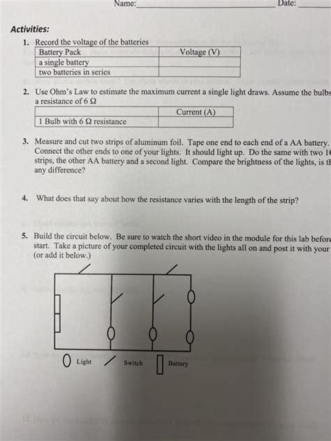 Solved Lab Electrical Circuits We Will Build An Chegg Com